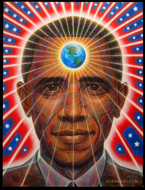 MR Original – Alex Grey Paints Obama | MEDIA ROOTS – Reporting From ...